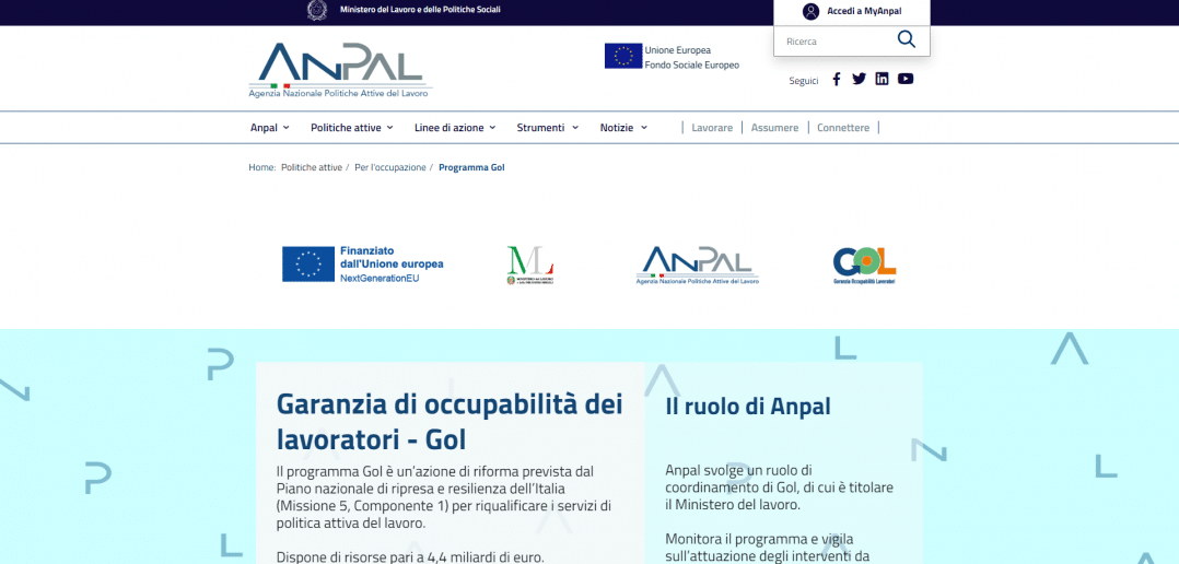 Programma GOL: cos'è e chi può beneficiarne?