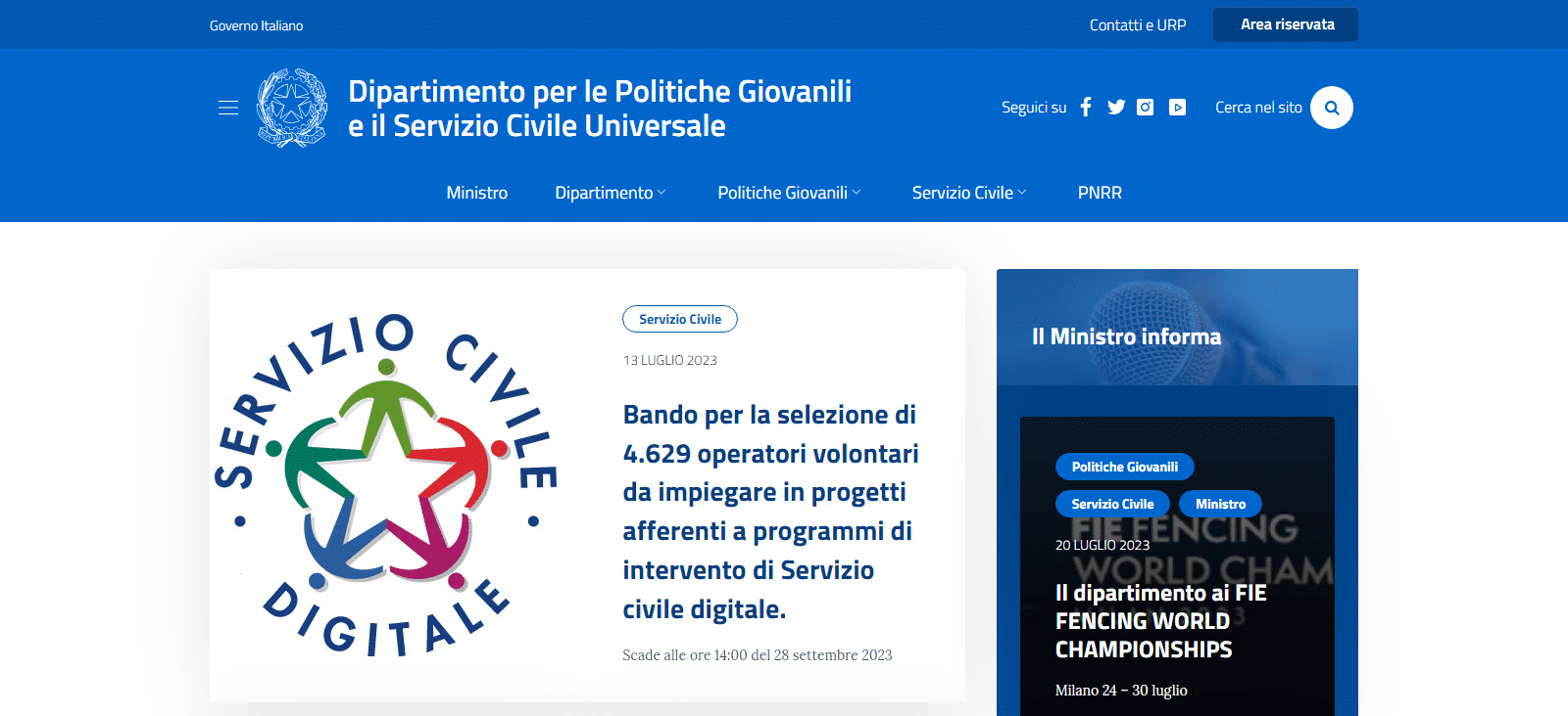 Servizio civile digitale: bando di selezione 4.629 operatori volontari
